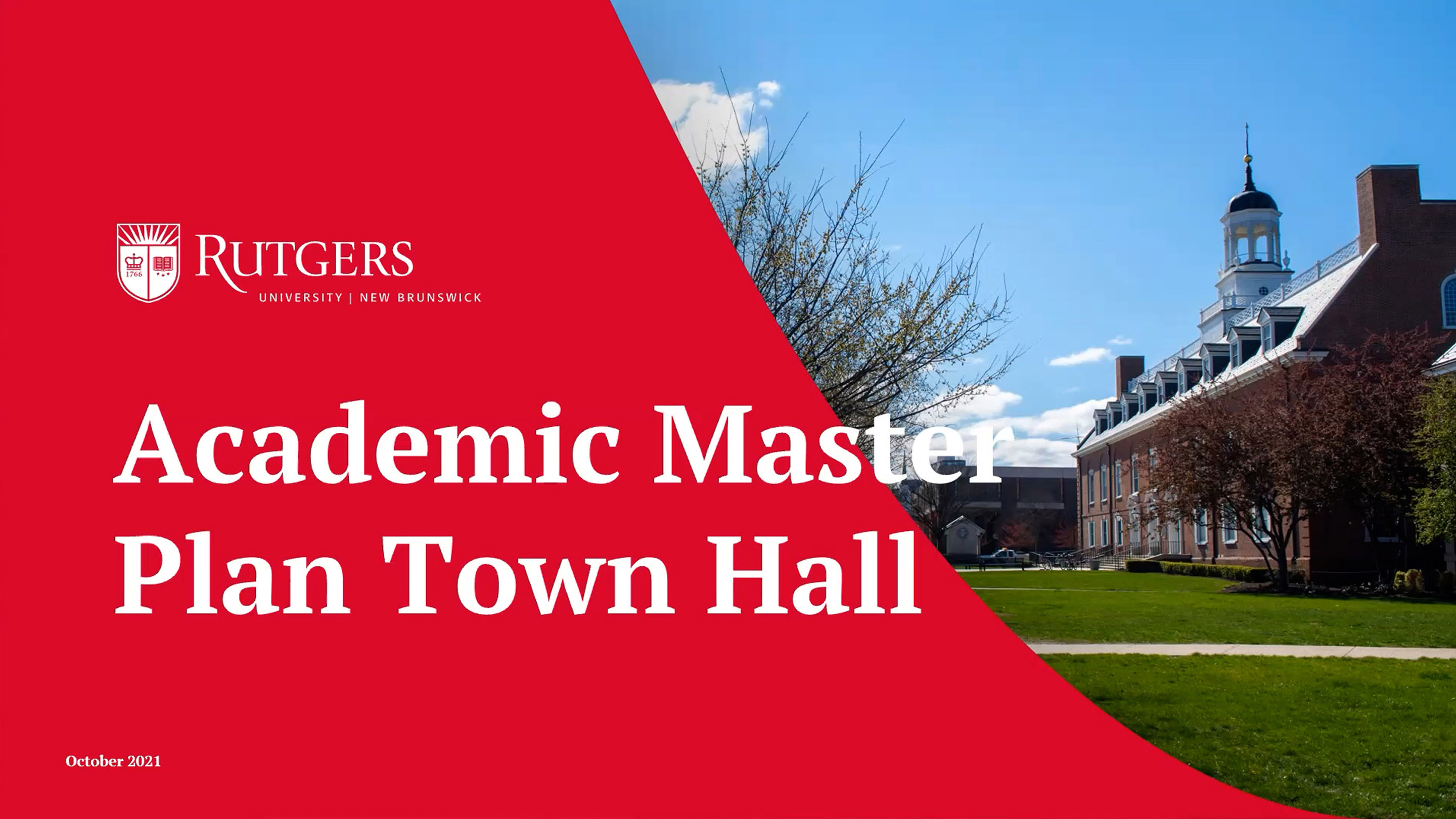 Academic Master Plan Town Hall - October 2021